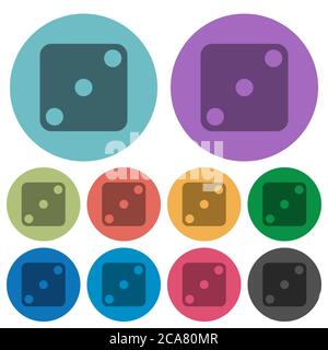 Domino three icons on round color glass buttons Stock Vector Image ...