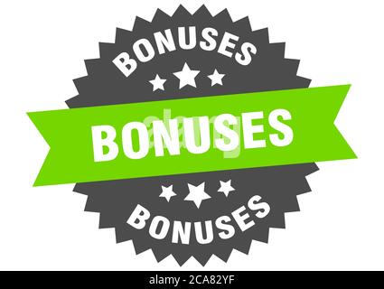 bonuses round isolated ribbon label. bonuses sign Stock Vector Image ...