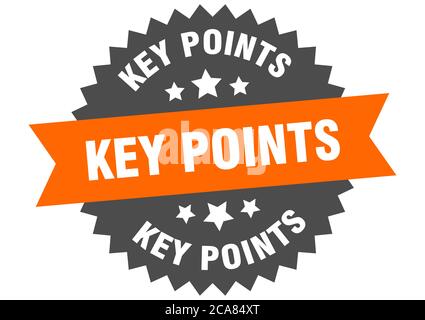 key points round ribbon isolated label. key points sign Stock Vector ...
