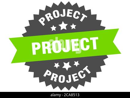 project round ribbon isolated label. project sign Stock Vector Image ...