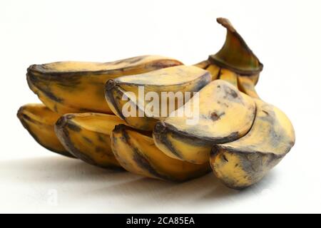 cardava banana (also known as saba banana) isolated on white background ...