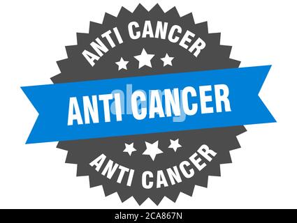 anti cancer round isolated ribbon label. anti cancer sign Stock Vector ...