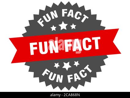 fun fact round isolated ribbon label. fun fact sign Stock Vector Image ...