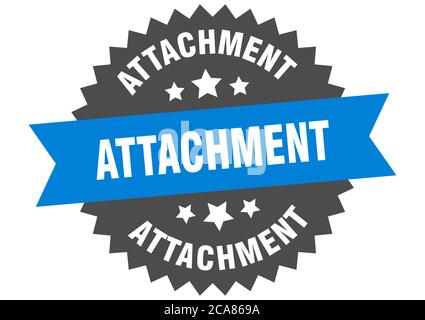 attachment round isolated ribbon label. attachment sign Stock Vector ...