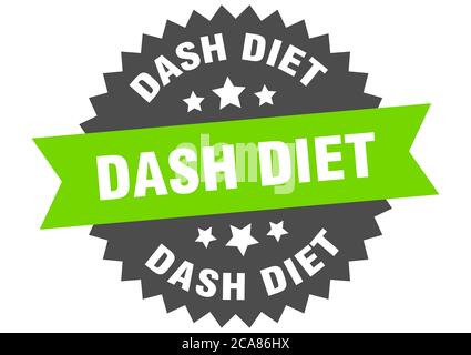 dash diet round isolated ribbon label. dash diet sign Stock Vector ...