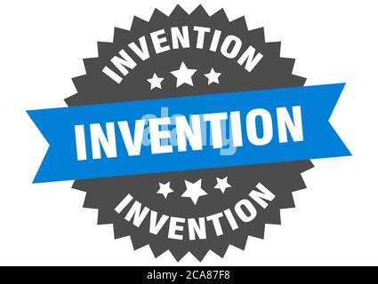 invention round isolated ribbon label. invention sign Stock Vector ...