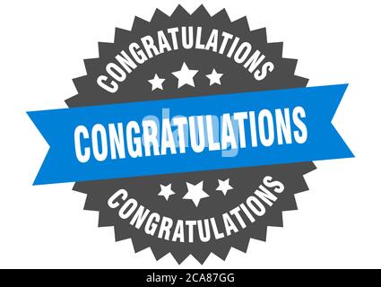 congratulations round isolated ribbon label. congratulations sign Stock ...