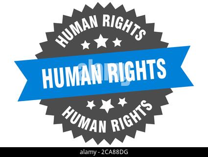 human rights round isolated ribbon label. human rights sign Stock ...