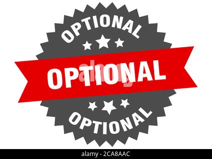 optional round isolated ribbon label. optional sign Stock Vector Image ...