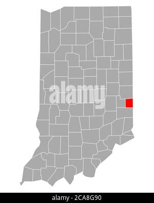 Map of Union in Indiana Stock Photo - Alamy