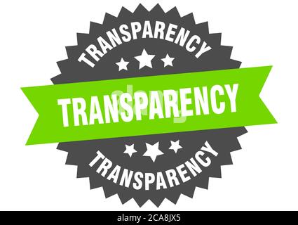 transparency round isolated ribbon label. transparency sign Stock ...
