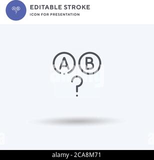 Doubt icon vector, filled flat sign, solid pictogram isolated on white ...