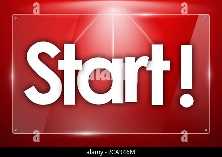 Don't Wait word in transparent glass shapes Stock Photo - Alamy