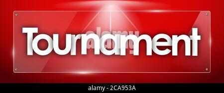 Tournament word in colored rectangles background Stock Photo - Alamy