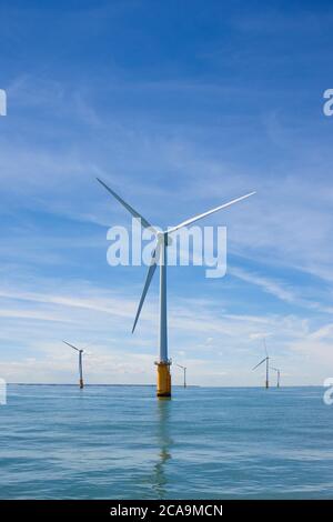 Thanet wind farm offshore windfarm Kent coast Thames estuary UK Stock ...