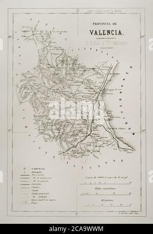 Map of Valencia Stock Photo - Alamy
