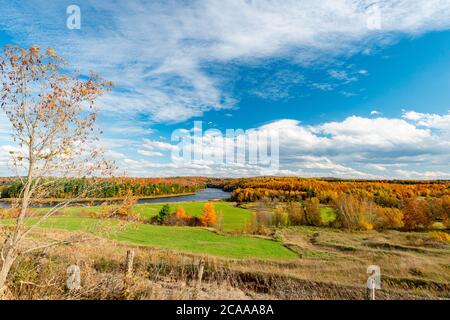 Some rural fall color landscape at Quebec, Canada Stock Photo - Alamy