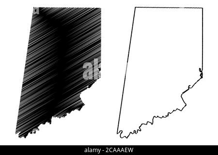 Dearborn County (Indiana) outline map set Stock Vector Image & Art - Alamy