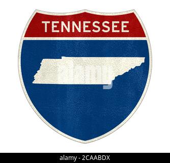 Map of Tennessee Stock Photo - Alamy