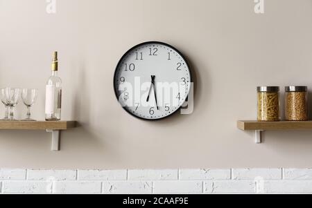wall clock showing time at half past eight thirty 0830 2030 Stock Photo ...