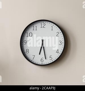 wall clock showing time at half past eight thirty 0830 2030 Stock Photo ...