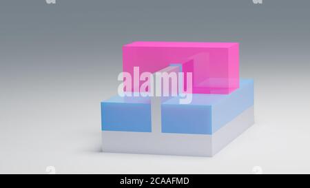 FINFET transistor 3D render. Fin FET transistor used for building ...