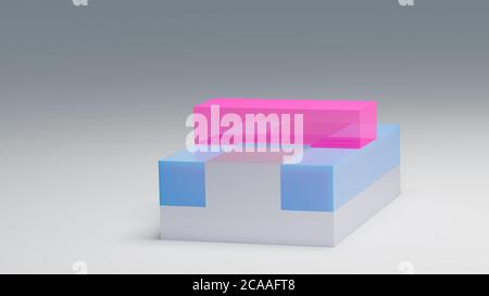 Planar CMOS transistor 3D render. Metal oxide semiconductor field ...