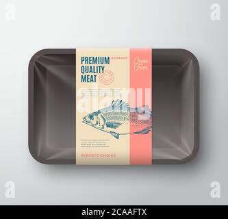 Premium Quality Seabass Vector Packaging Label Design Modern Typography ...