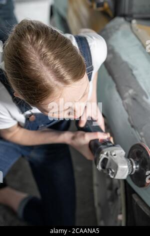 Service Station. Car tuning. Small family business concept Stock Photo ...