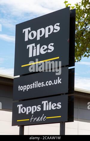 A logo on a branch of a Topps Tiles store in London Stock Photo - Alamy