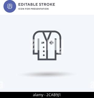 Lab Coat icon vector, filled flat sign, solid pictogram isolated on ...