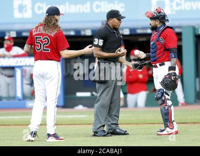 MLB umpire Jeremie Rehak in the first inning during a baseball game ...