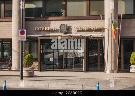 A Government of Andorra administrative building in the capital city ...