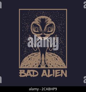 Vector sketch head of an alien Stock Vector Image & Art - Alamy