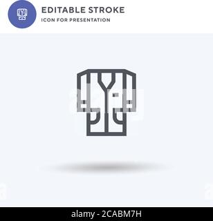 Lab Coat icon vector, filled flat sign, solid pictogram isolated on ...