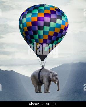 Fun elephant - 3D Illustration Stock Photo - Alamy