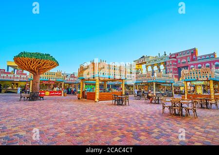 DUBAI, UAE - MARCH 5, 2020: The stalls of Arabic souk (market) in Yemen ...