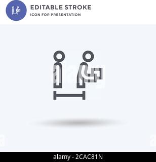 Keep Distance icon vector, filled flat sign, solid pictogram isolated ...