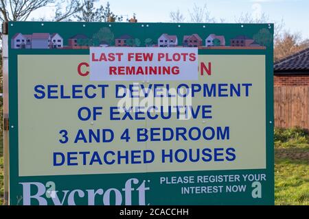 Last few plots remaining. Building Site. Hoarding. Sign. Advertising ...