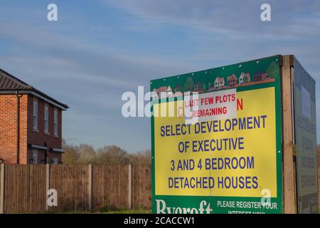 Last few plots remaining. Building Site. Hoarding. Sign. Advertising ...
