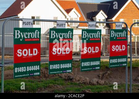 Last few plots remaining. Building Site. Hoarding. Sign. Advertising ...