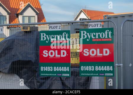 Last few plots remaining. Building Site. Hoarding. Sign. Advertising ...