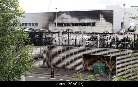 The scene at Guy Salmon Jaguar Land Rover (JLR) Stockport, after the ...
