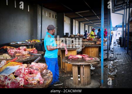 Meat market in Windhoek, Namibia Stock Photo - Alamy