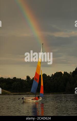 Sailing, Little Seneca reservoir, Montgomery county, Maryland Stock ...
