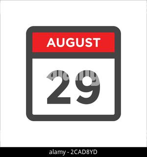 Icon calendar day - 29 August. 29 days of the month, vector ...