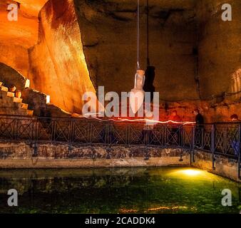 Italy Campania Naples -A large water collection tank in underground ...