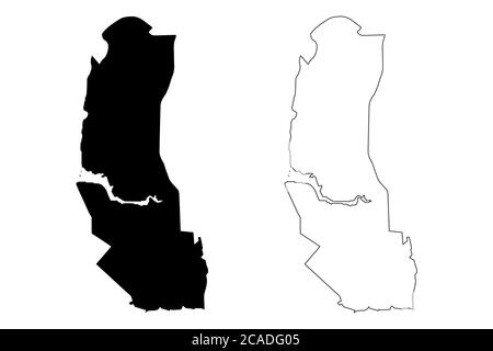 Palmas City (Federative Republic of Brazil, Tocantins State) map vector ...