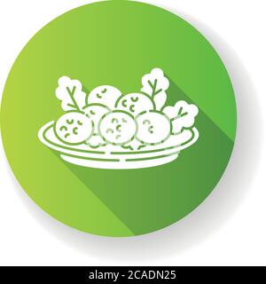 Cooking falafel icon flat vector. Fresh nutrition. Vegan pita Stock ...