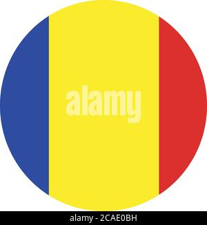 Romania Official National Flag 3D Vector Glossy Icons In Rounded Square ...